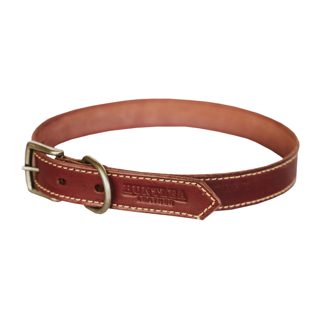 Leopard Dog Leather Collar – HUNTLEA